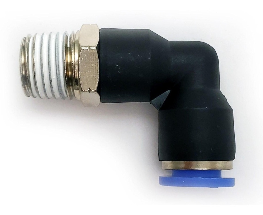 10 Pz De Conector/racor Rápido Neumático Codo 1/4 Npt X 8 Mm | Instrutek